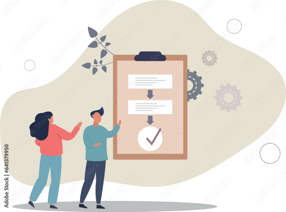 Procedure As Work Flow Process Steps Scheme Document Strategy And Task Checklist Regulation To