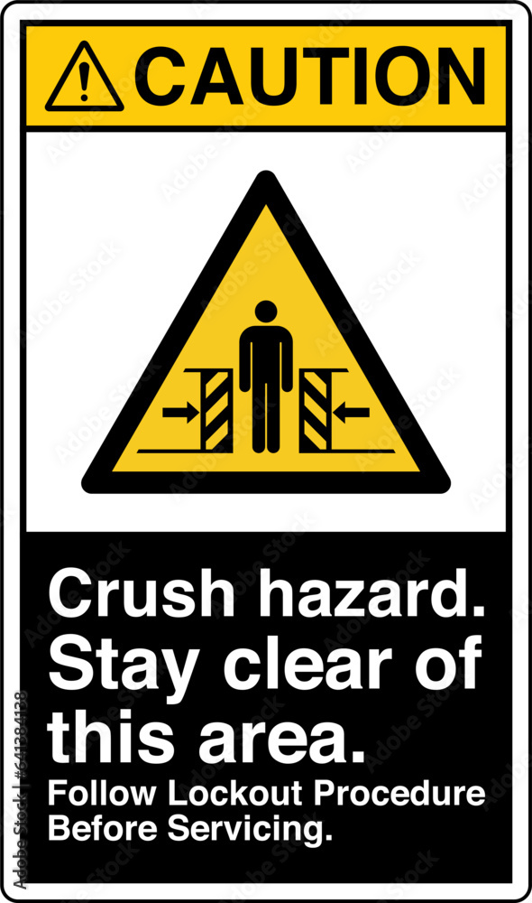 ANSI Z535 Safety Sign Marking Label Symbol Pictogram Standards Caution ...