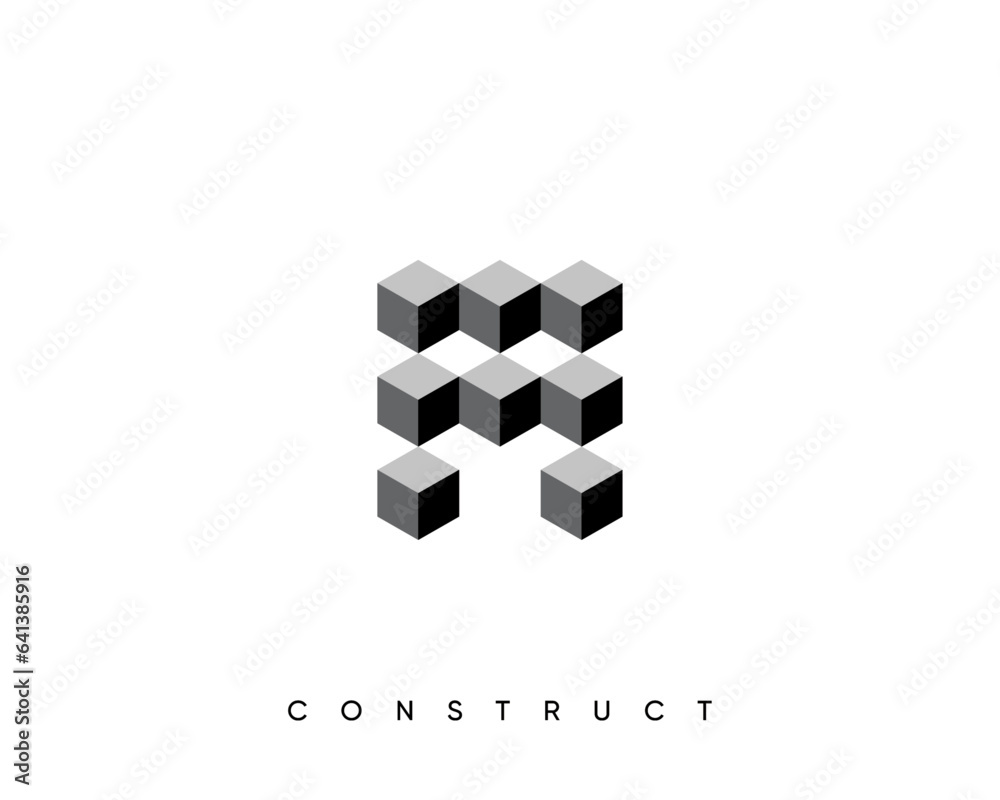 Construct logo design template for business identity. Abstract ...