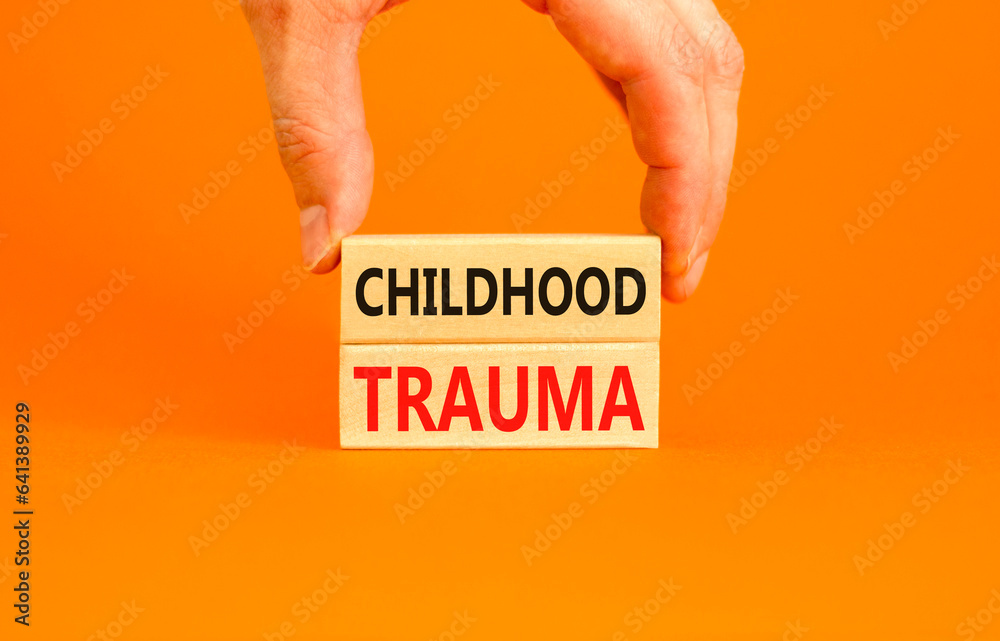 Childhood trauma symbol. Concept words Childhood trauma on beautiful ...