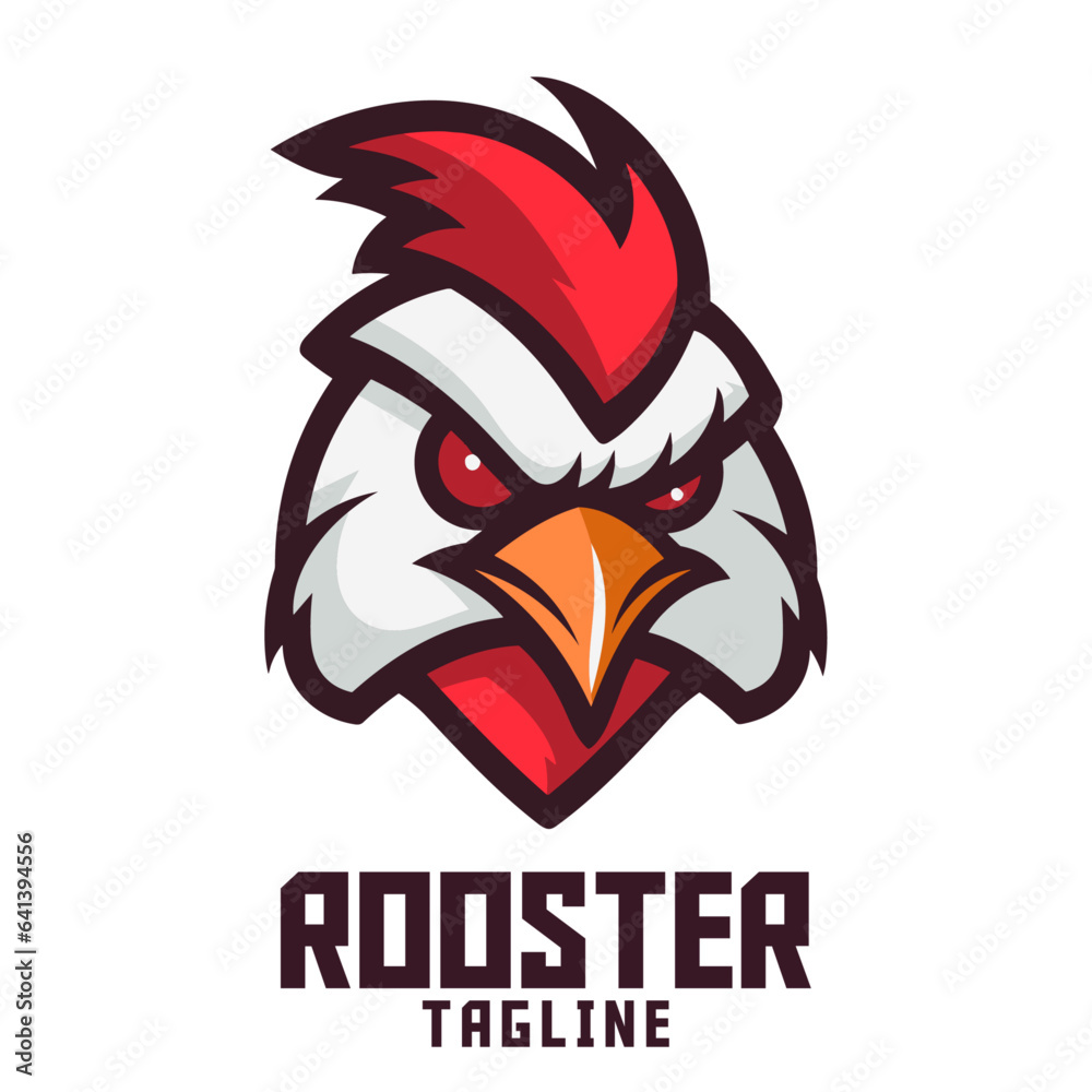 Angry Rooster Chicken: Logo, Mascot, Illustration, Vector Graphic for ...
