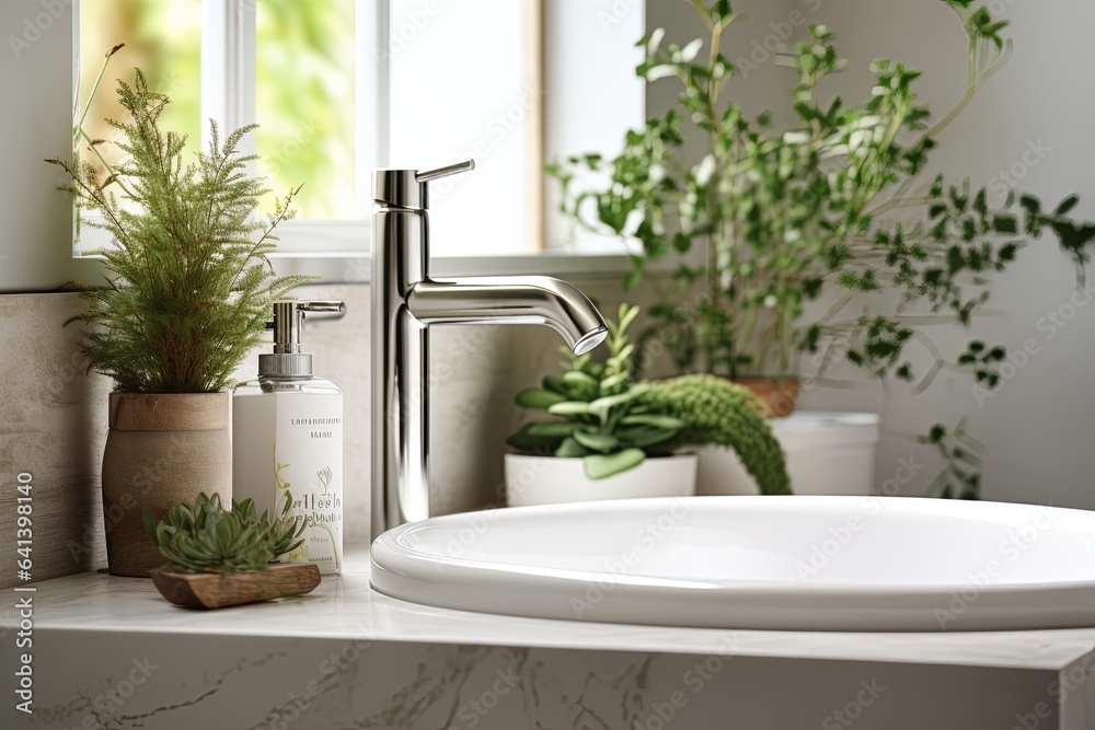 bathroom interior design template mockup beautiful basin counter top ...