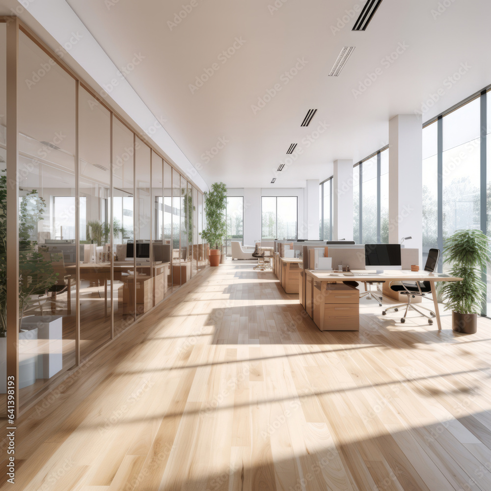 modern natural material and creative design working space working room ...