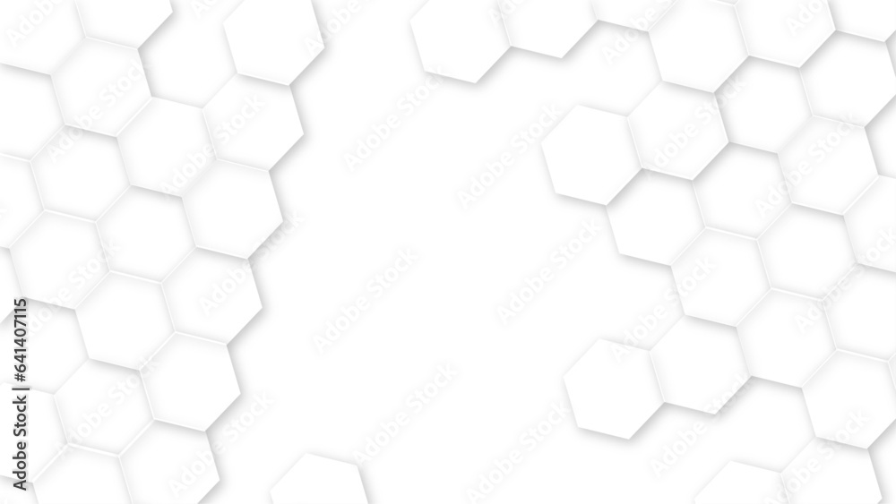 White Hexagonal Background. Luxury White Pattern. Vector Illustration ...