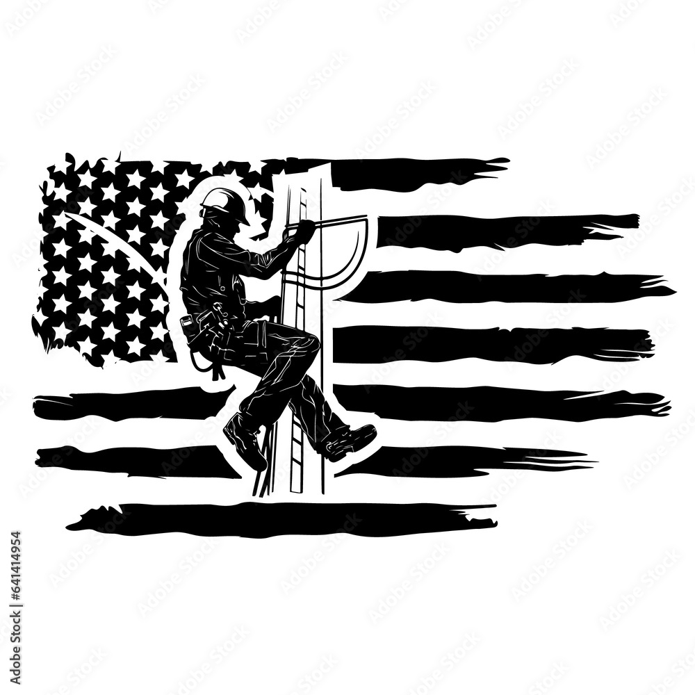 lineman svg png, lineman flag svg, lineworker svg, lineman american ...