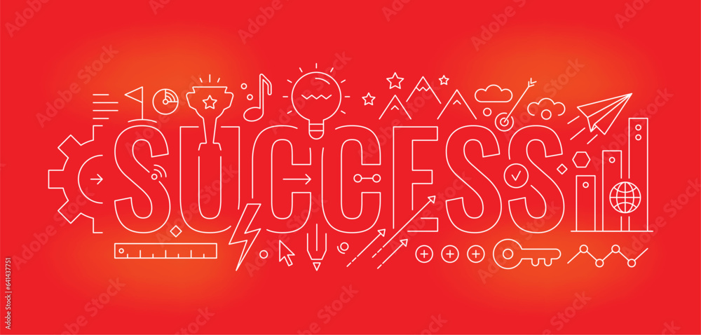 technical drawing success and symbols. success and achievement symbols ...