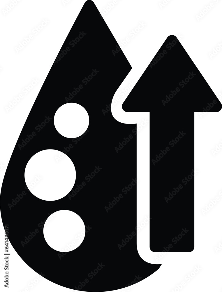 High cholesterol flat or line vector icon . Cholesterol level black ...