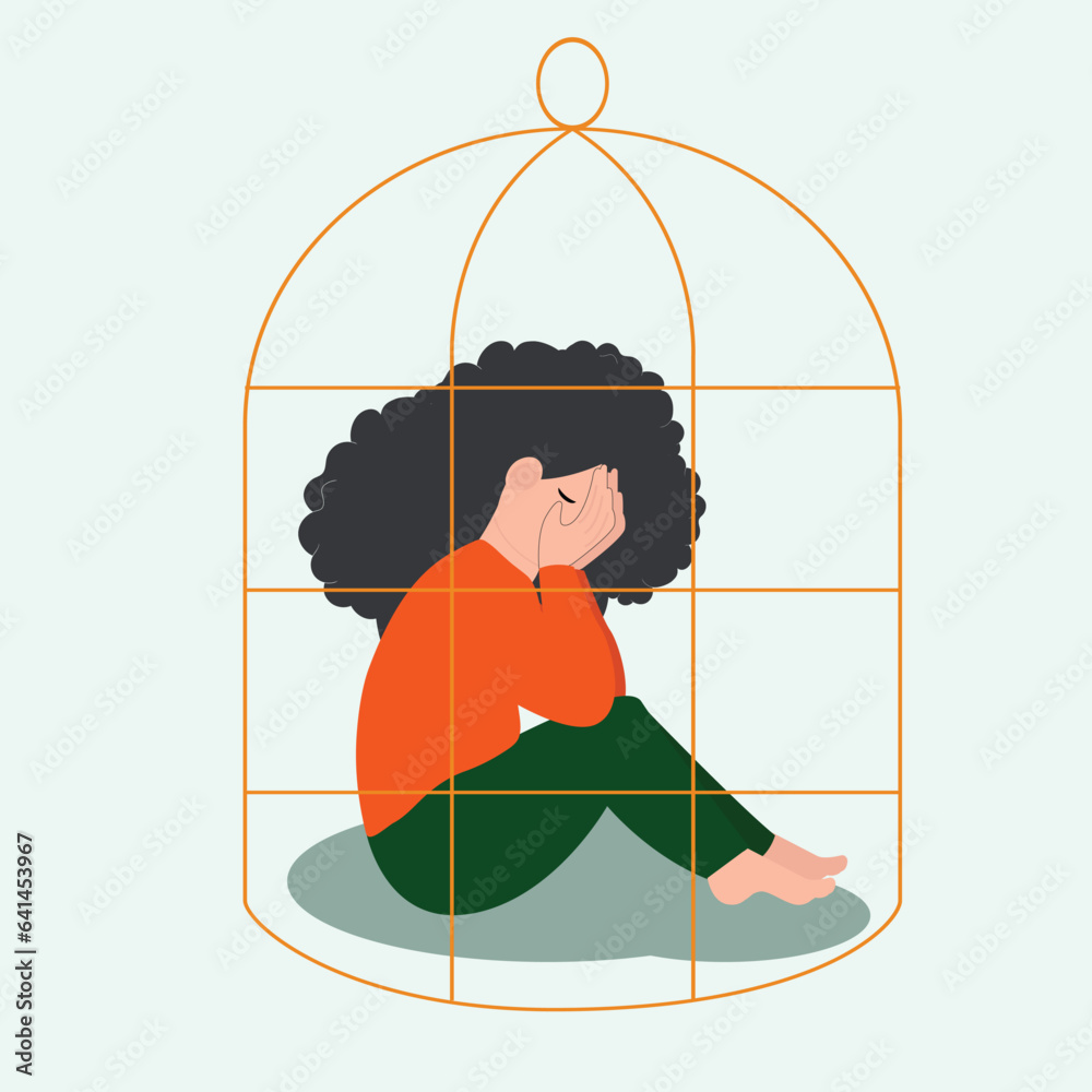 Illustration depicting the impact of lockdown on mental health ...