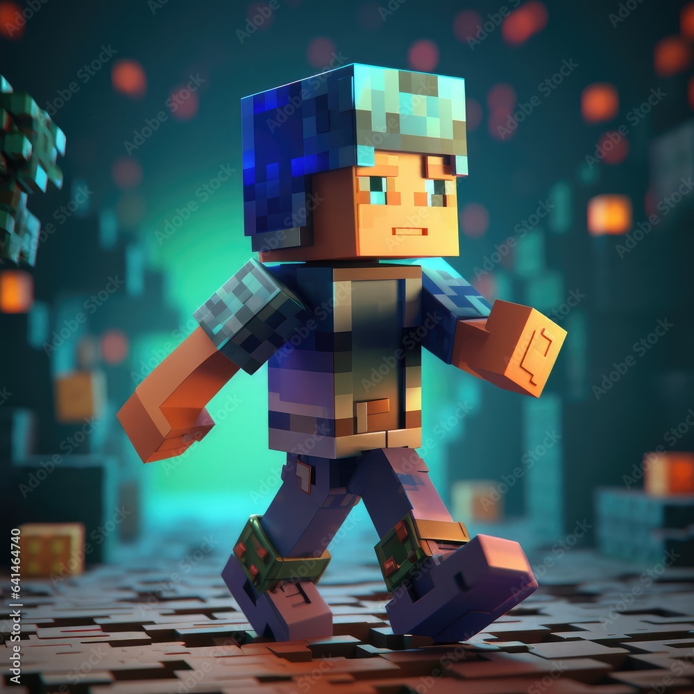 pixelated human character, illustration in pixel art style, computer ...