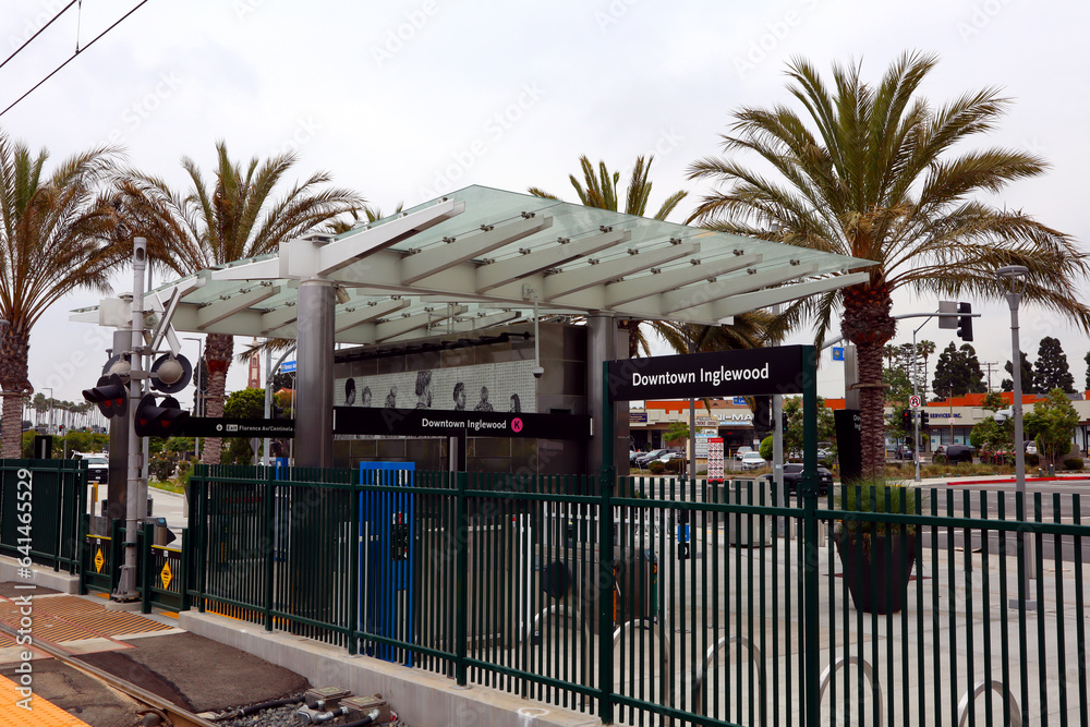 Inglewood (Los Angeles), California: Downtown Inglewood Metro Rail K ...