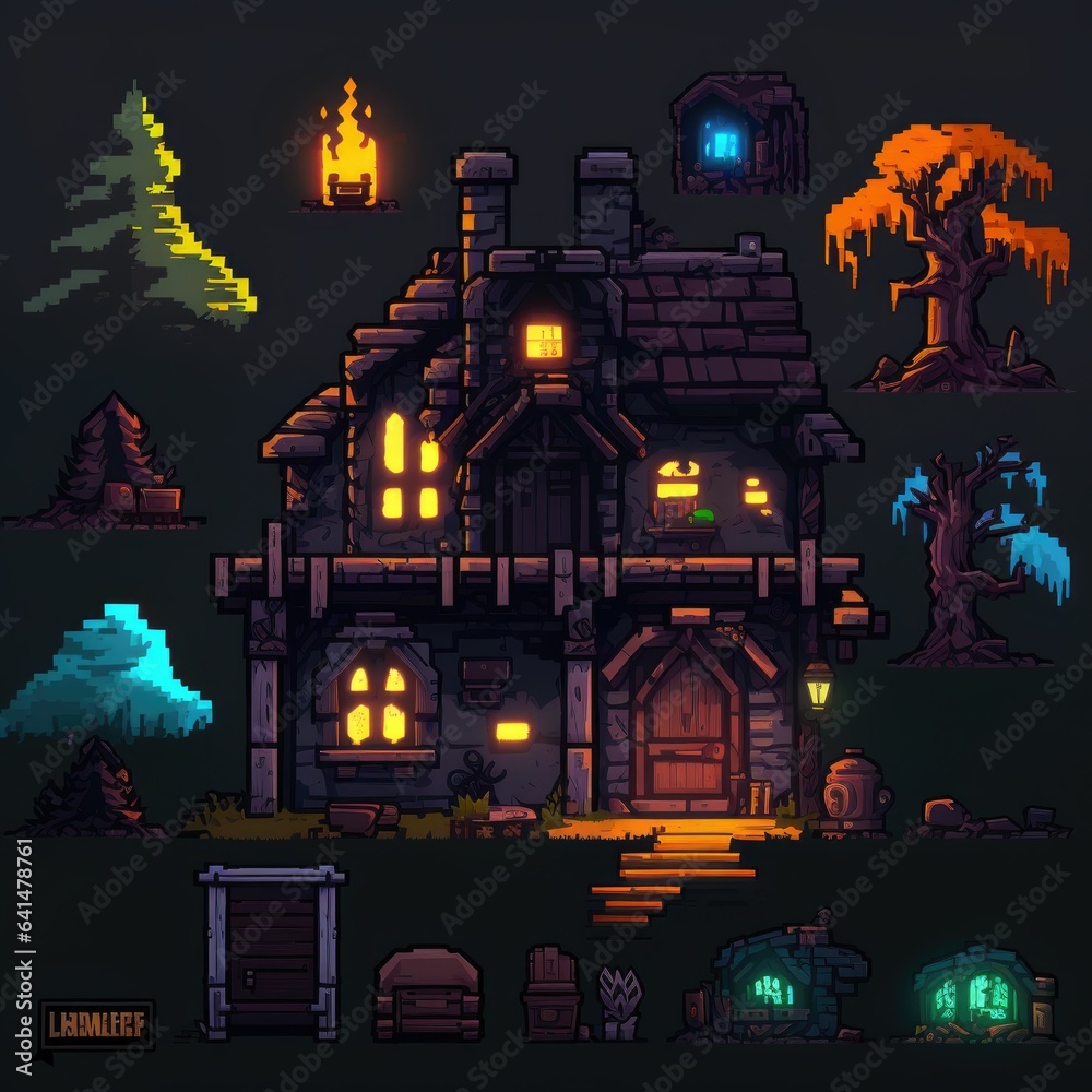 Detailed RPG Icons Sprite Sheet with Sharp Design for Game Development ...