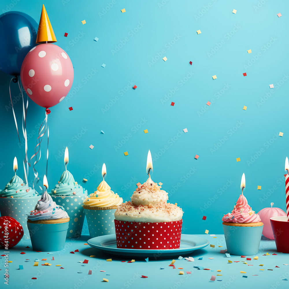 A Blue Birthday Banner With Copy Space Is A Blank Canvas That You Can a-blue-birthday-banner-with-copy-space-is-a-blank-canvas-that-you-can