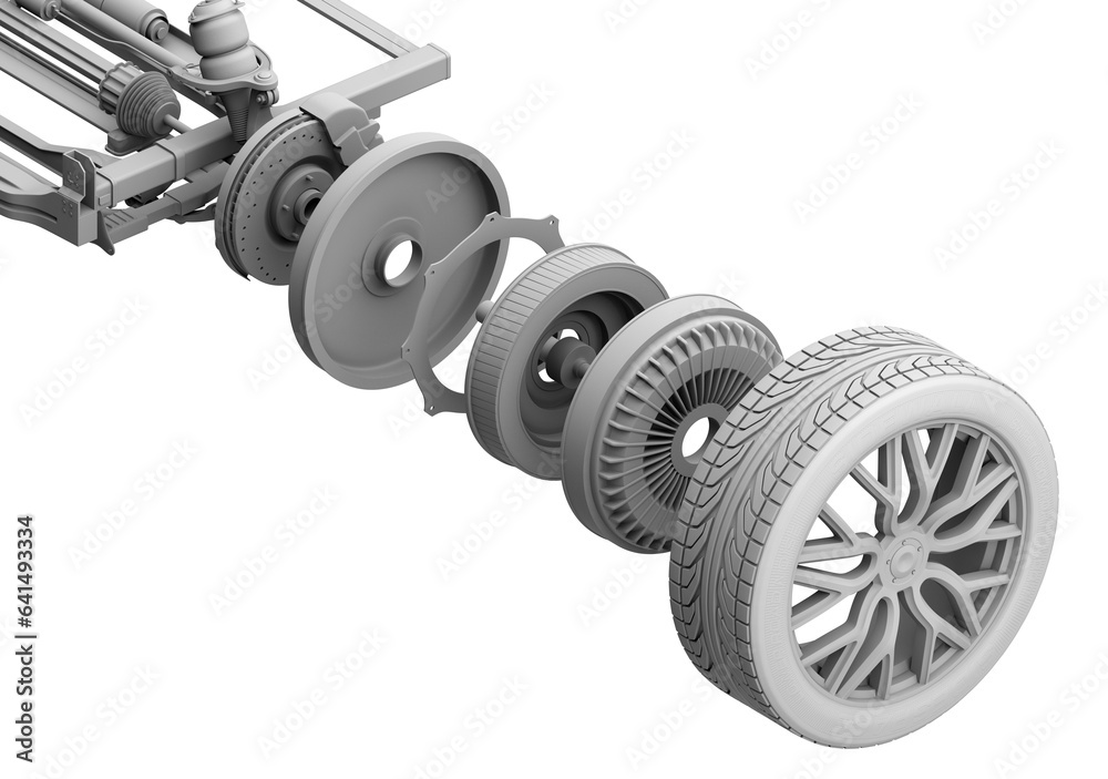Poster Isometric Exploded view of In-Wheel Motor – Wall Art | UkPosters
