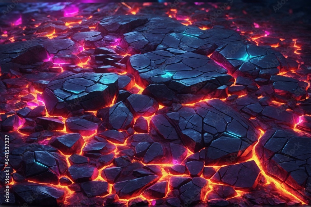 Neon Rock Texture Background, Neon Stone Texture Background, Lava Stone ...
