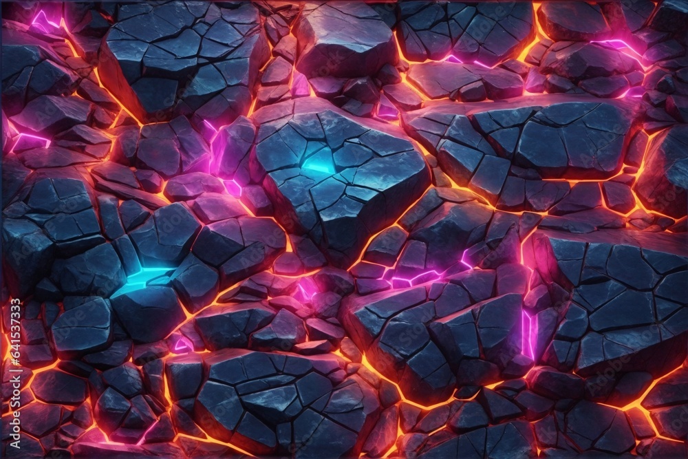Neon Rock Texture Background, Neon Stone Texture Background, Lava Stone ...