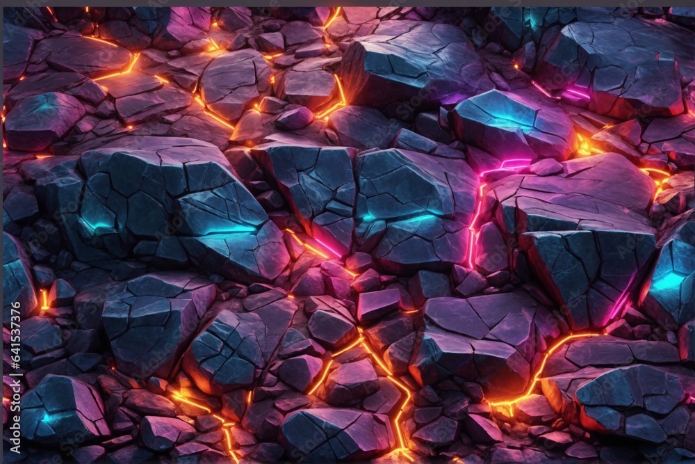Neon Rock Texture Background, Neon Stone Texture Background, Lava Stone ...