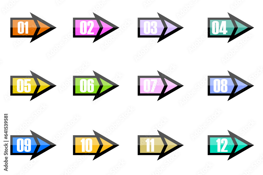 Direction number bullet points. Vector illustration. EPS 10. Stock ...