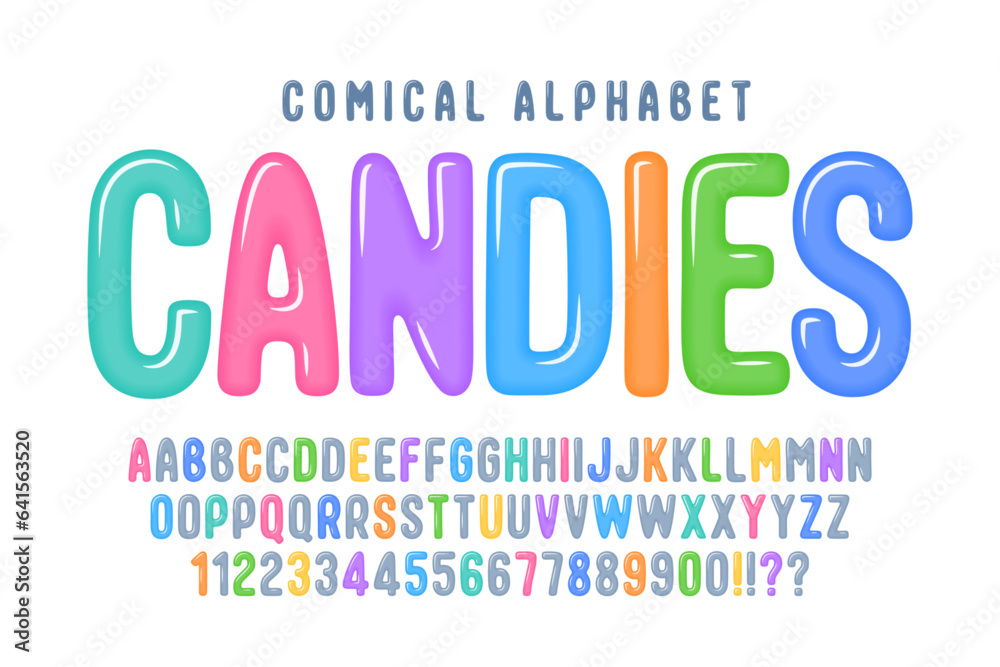 Playful original double letters alphabet design, colorful, typeface ...