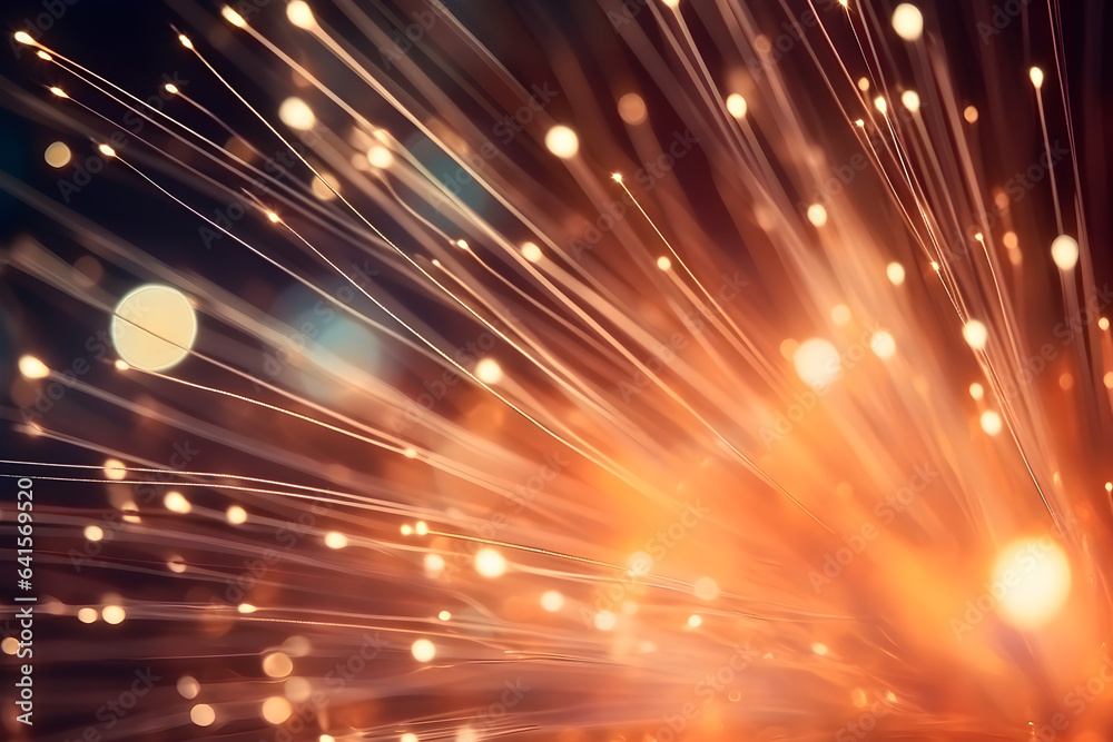 Abstract close up fiber optics cable for background. Holiday concept ...