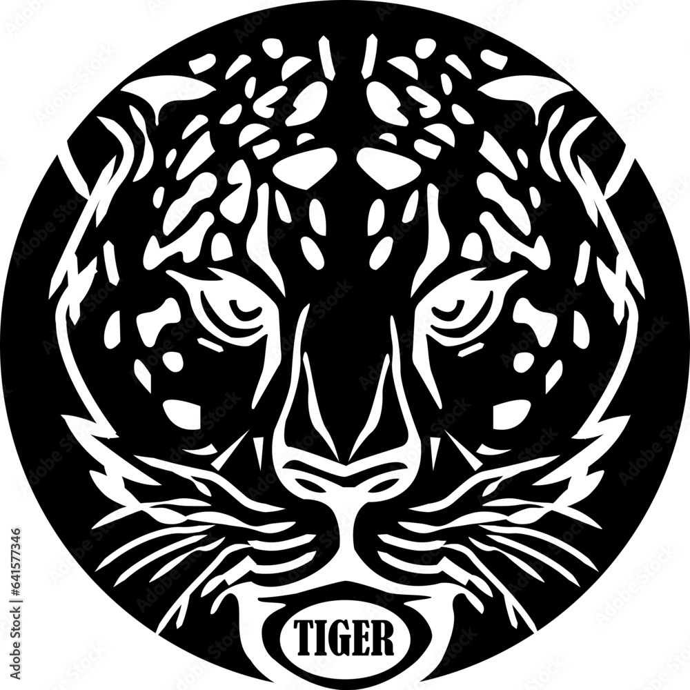 Tiger layered file svg vector cut file circuit silhouette design for t ...