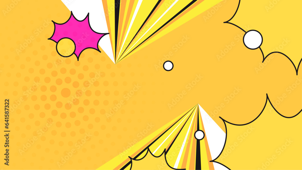 Colorful vector comic cartoon style wallpaper zoom background Stock ...