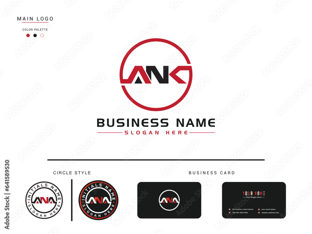Typography Letters ANK Logo Icon Vector Art For You Stock Vector ...