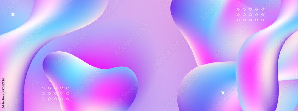 Liquid abstract banner design. Fluid Vector shaped background. Modern ...
