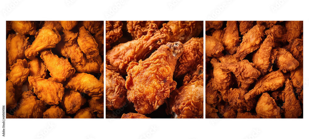 meal fried chicken food texture background illustration golden fast ...