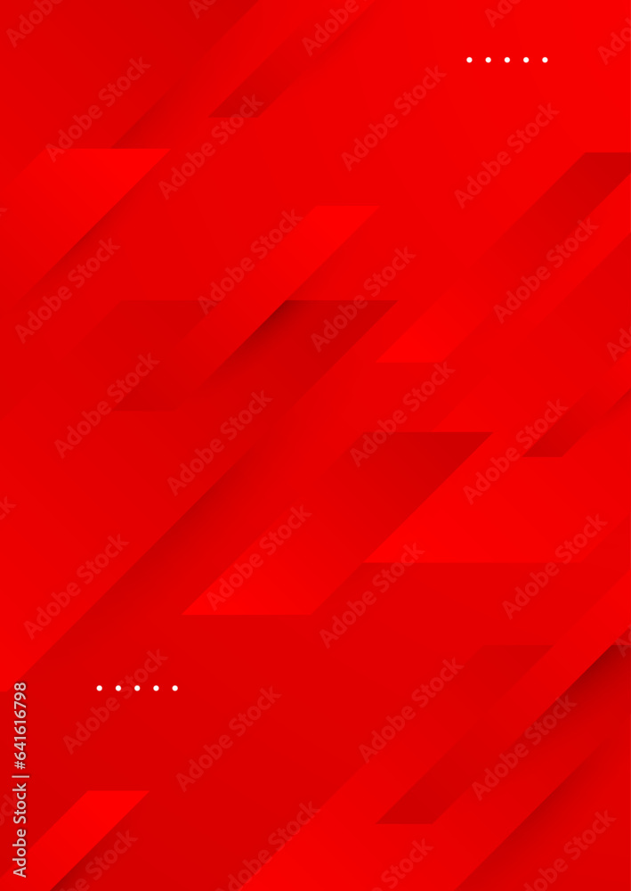 Red modern poster background with shapes Stock Vector | Adobe Stock