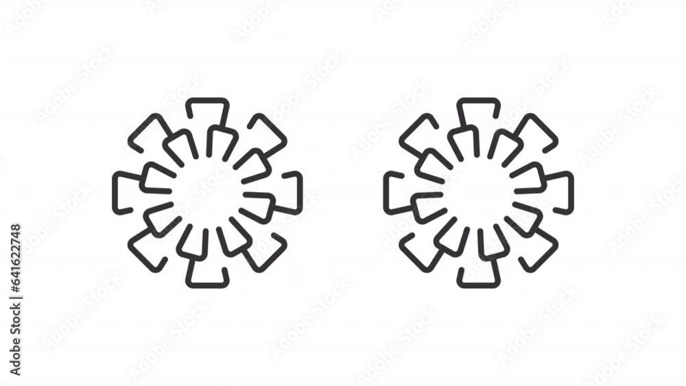 Pom poms animated icon. Cheerleading line animation. Team spirit ...