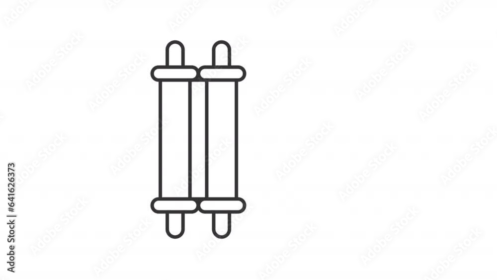 History animation set. Scientific field animated line icons. School ...