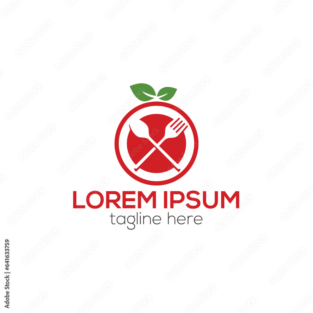 Colorful restaurant simple logo , healthy, wellness food service logo ...