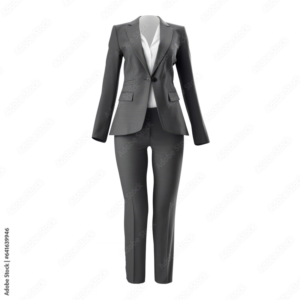 empty dark female Business suit as a png file made with generative ai ...