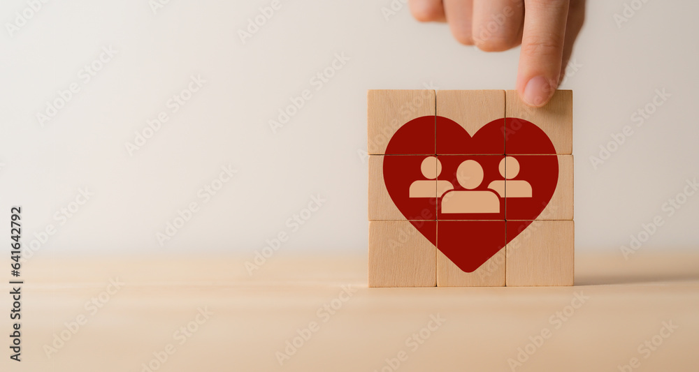 Customer engagement, increasing customer loyalty concept. Building ...