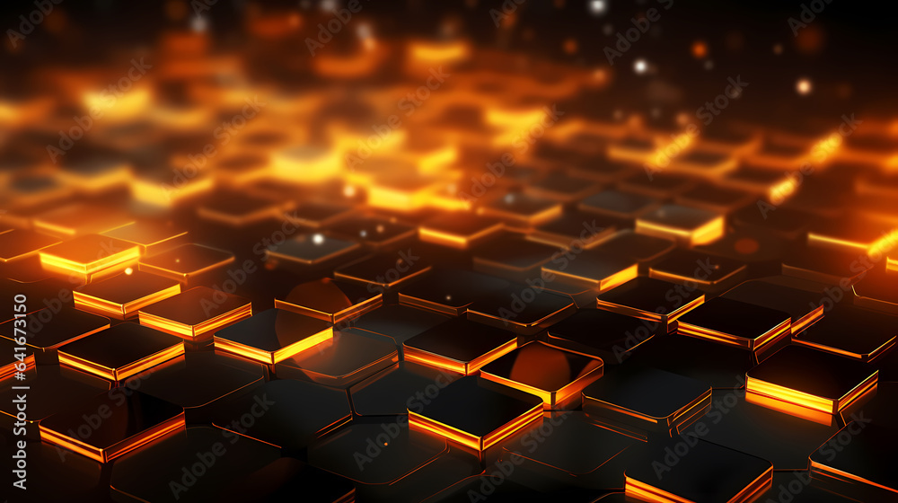 Hexagonal abstract technology background. electric glow hexagonal ...