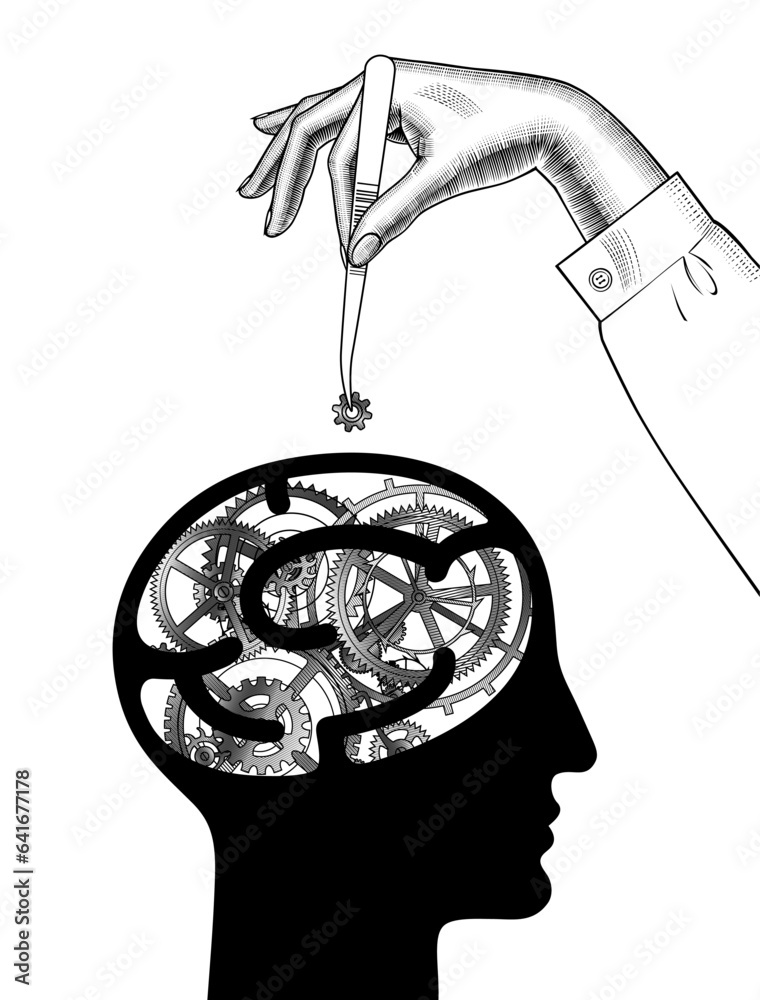 Brain work. The theme of education is putting knowledge into the head ...