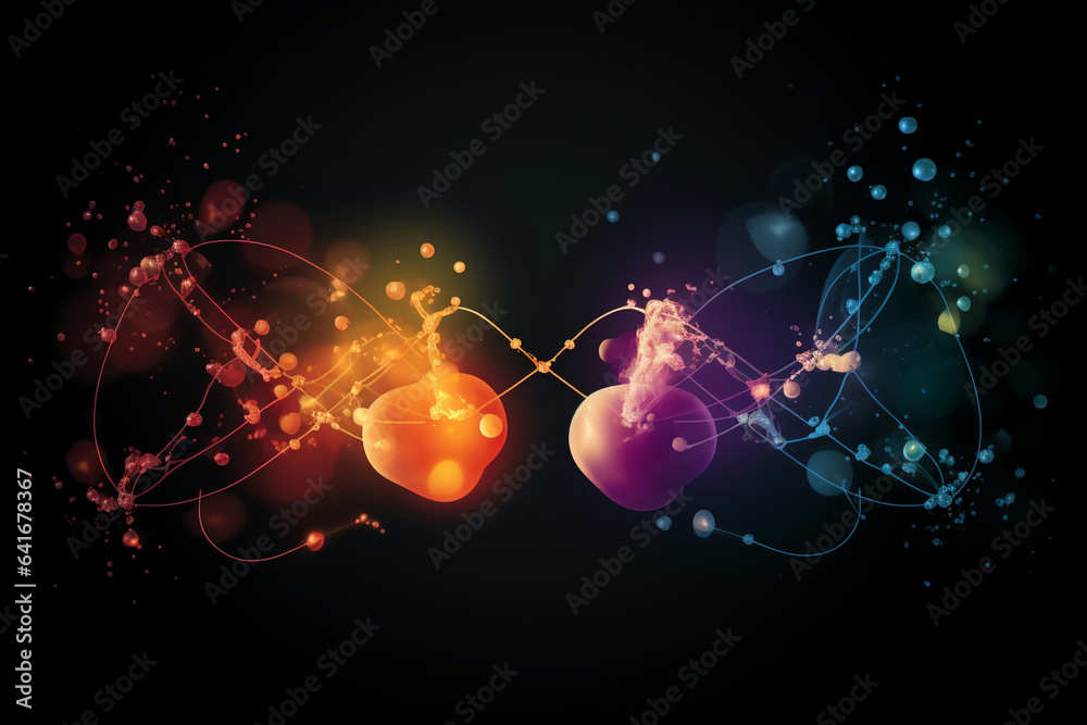 Visualization of the exchange of atoms and molecules in a chemical ...