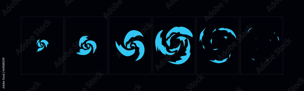 Water Splash Animation Frame. Liquid motion effect for 2d cartoon and ...