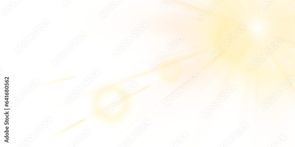 Shining sun glare rays, lens flare illustration. Sunlight glowing ...