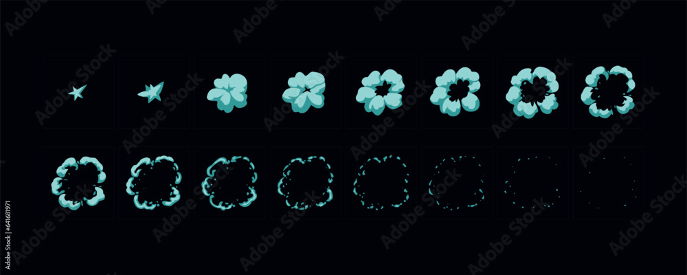 Sprite Sheets water animation frame. Liquid burst explosion animated ...
