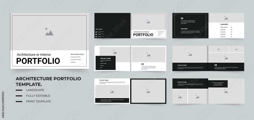 Professional Portfolio template design Architectural portfolio ...