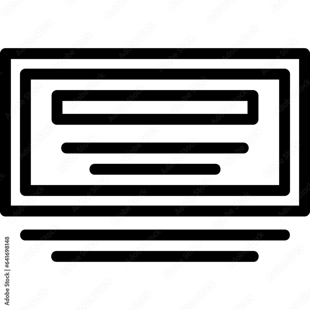 Name tag for identification Icon Stock Vector | Adobe Stock