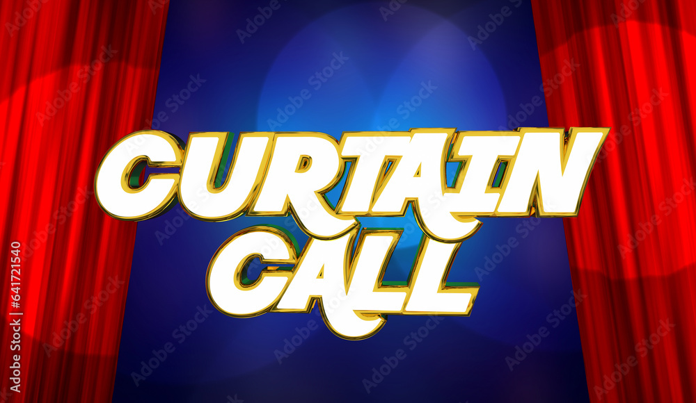 Curtain Call Take Bow Stage Final Performance Applause Appreciation ...