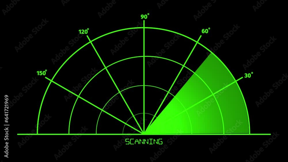 Radar Sonar With Object On Map. Modern submarine radar sonar with ...