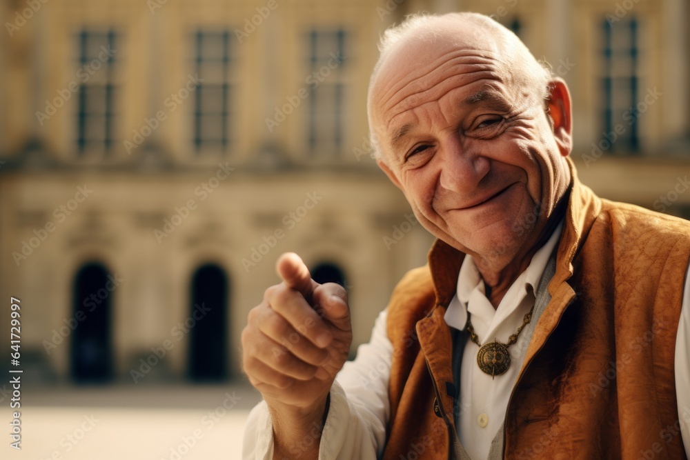 Close-up portrait photography of a happy old man snapping fingers ...