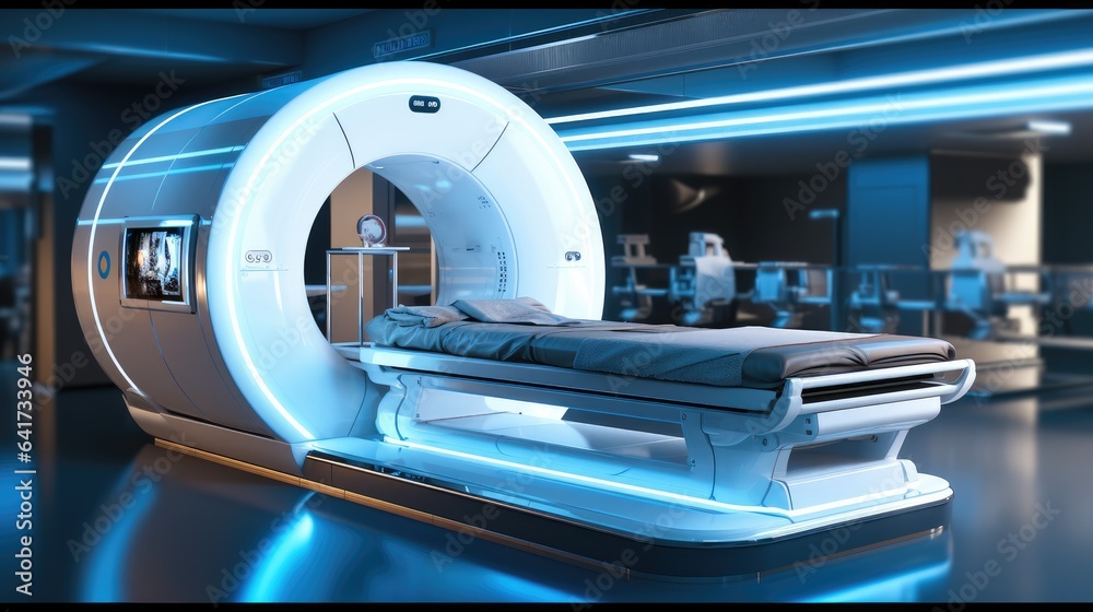 Fotografía Advanced MRI or CT scan medical diagnosis machine at ...