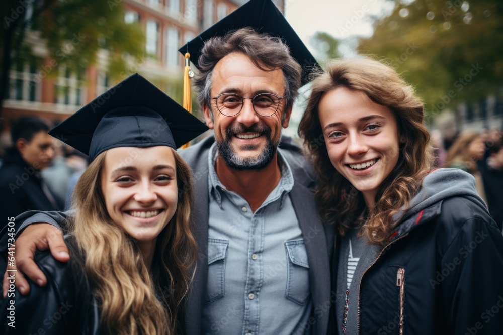 Parents congratulate students for graduating from university He ...