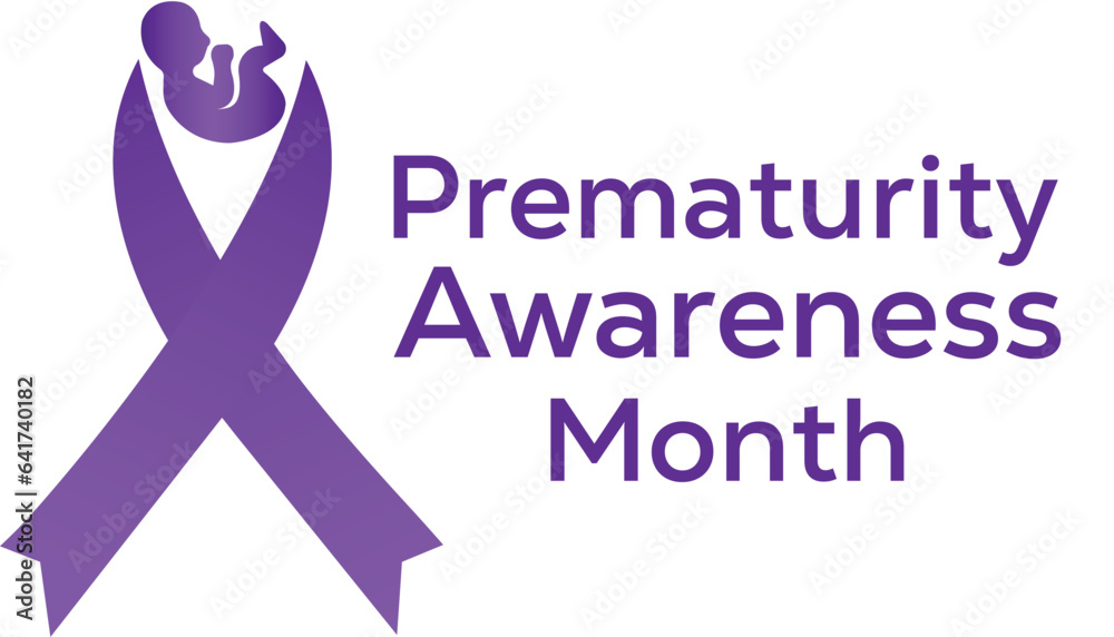 Prematurity awareness month is observed every year in November, vector ...