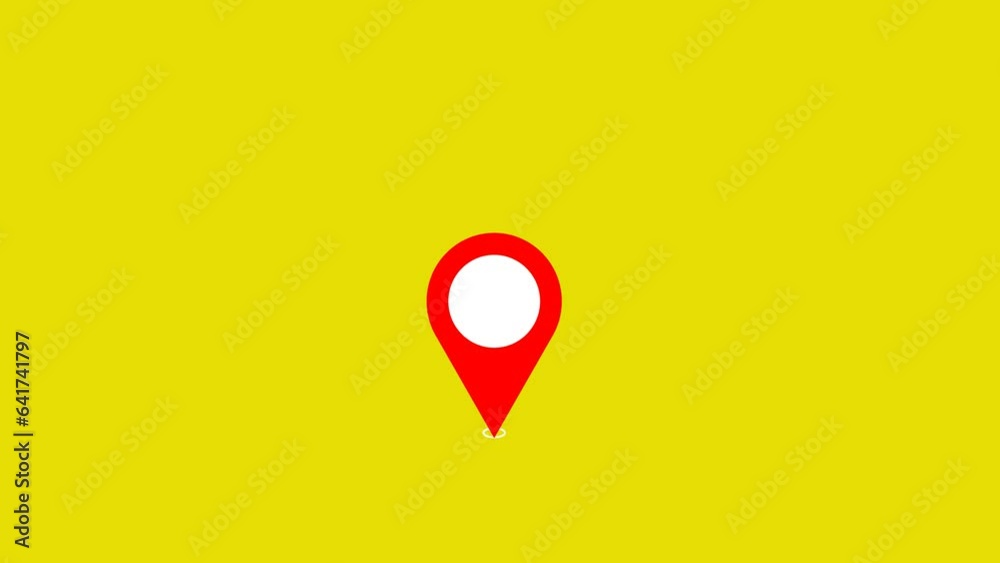 GPS Location Pointer animation green screen. GPS Map navigator mark ...