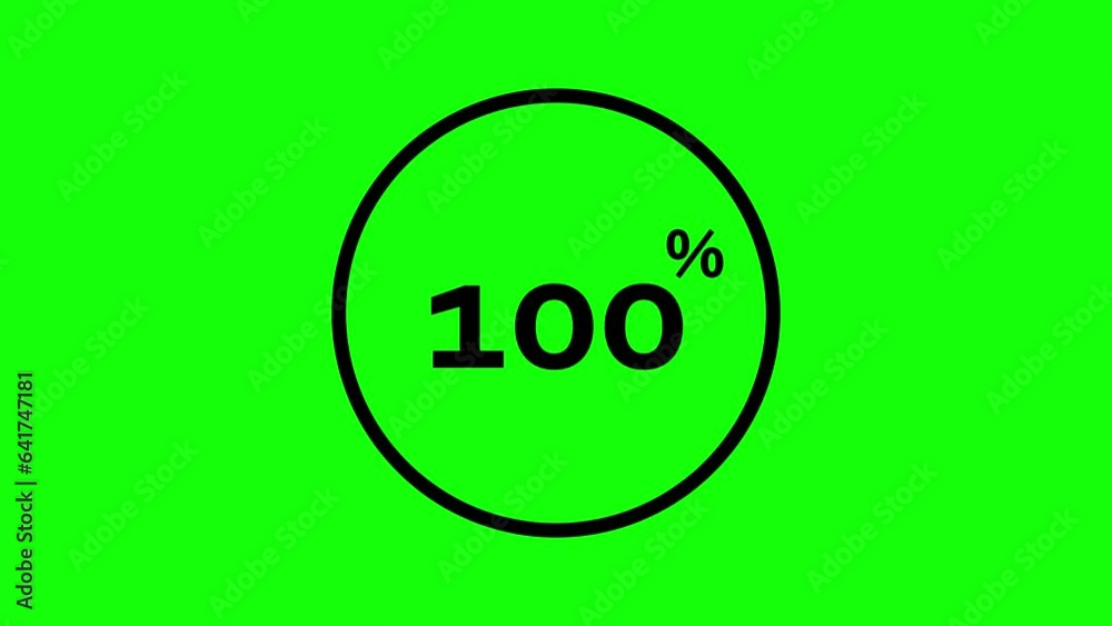 Science Loading white Circle Ring on black background. 100 in the ...